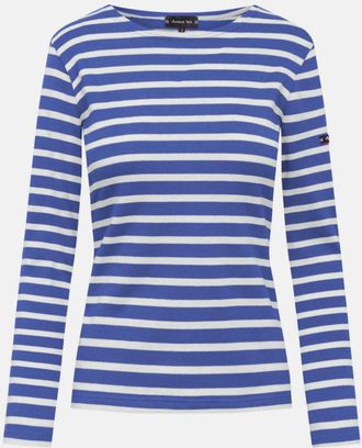Armor Lux Lesconil Blau Creme Wei&szlig; Damen Streifenshirt Ob