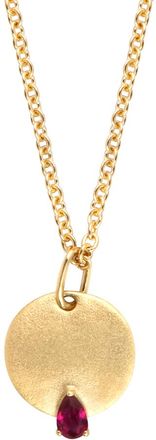 Edenly Thalya Halskette - 9-karätiges Gelbgold und synthetischer Rubin