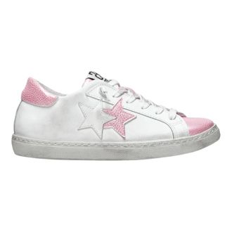 2Star Wei&szlig;e Low-Top-Ledersneakers - - Shoes - Damen - Wei&szlig; - 35 EU