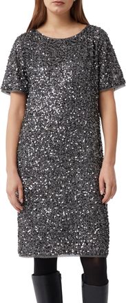 Comma Kurzes Kleid mit Pailetten
