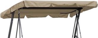 Quick Star Toit de Balancelle 210 x 145 cm Beige Impermeable | Toile de Rechange pour Balancelle 3 Places Universelle UV 50