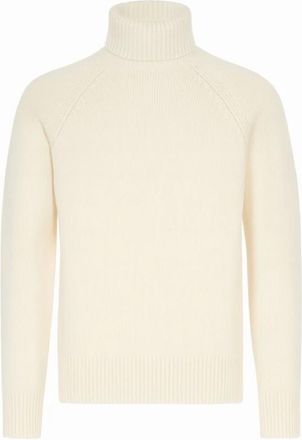 Paolo Pecora Homme, Pulls, Beige, Taille: XL Pull en Laine Mérinos Crème
