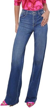 L'agence Jean droit en coton m&eacute;lang&eacute;