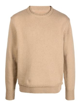 Maison Margiela Pull Col Rond - Beige