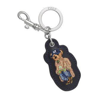 Polo Ralph Lauren Porte-cl&eacute;s en cuir Bear - Homme - Accessoires - Bleu - Taille: ONE Size