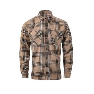 Generic Chemises &agrave; carreaux pour homme | Chemise &agrave; manches longues &agrave; revers | Chemise &agrave; carreaux pour le bureau | Chemise de b&ucirc;cheron style tartan pour homme 