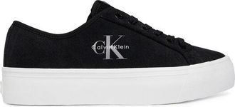 Calvin Klein Sneakers Vulc Flatf Laceup Suede HW0HW03088 Schwarz