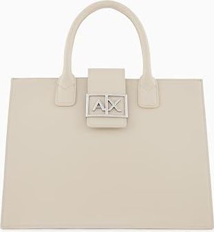 A|X Armani Exchange Jodie, Sustainable, Logo Plate Closure, Medium Tote Femmes, Mirage, Taille Unique