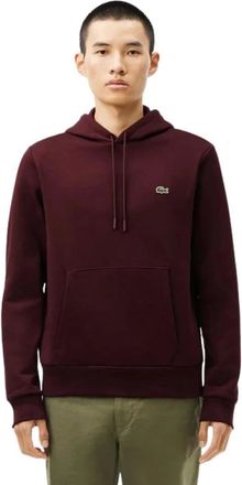 Lacoste Sweat &agrave; Capuche au Design Minimaliste - Homme - Sweatshirts et sweats &agrave; capuche - Rouge - Taille: L