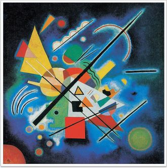 Artopweb Panneau décoratif, KANDINSKY - Peintures en bleu, 1924 - 30x30