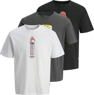 Jack & Jones Jack & Jones T-Shirt-Set Holiday Skull 12294420 Bunt Regular Fit