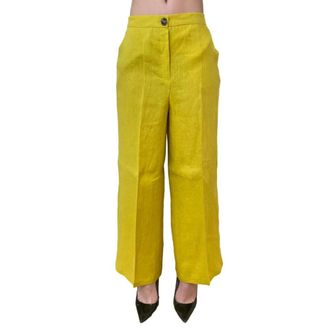 Marella Femme, Pantalons, Jaune, Taille: 44 FR Emme Palazzo Pant