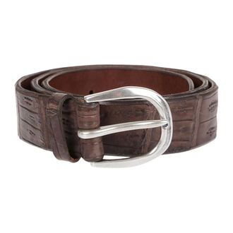 Orciani Cocco Coda Color Classic Krokodilleder G&uuml;rtel - - Accessories - Herren - Braun - 100 CM