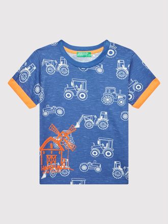 Benetton United Colors Of Benetton T-Shirt 3UBTG100U Blau Regular Fit