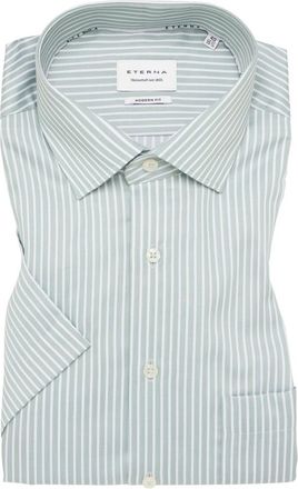 Eterna Kurzarmhemd mit Streifenmuster und Brusttasche, Modern Fit in