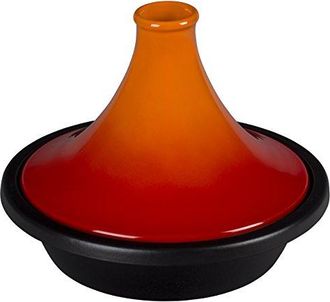 LE CREUSET Le Creuset Gusseisen-Tagine, Rund, &Oslash; 27 cm, F&uuml;r alle Herdarten, Induktion und Backofen geeignet, Ofenrot, 25138270900422