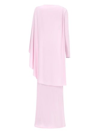 Self Portrait Draped Viscose Dress - Pink