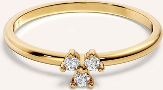 VEYNOU Veynou Ring Fleur Aus 14 Karat Gelbgold Und 0,08ct. Lab-Grown Diamanten gold