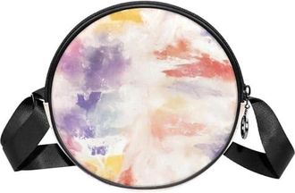 Generic Sac &agrave; bandouli&egrave;re Circle pour femme, petit sac &agrave; bandouli&egrave;re avec fermeture &eacute;clair, bretelles r&eacute;glables, sac &agrave; main rond d&eacute;contract&eacute; pour femmes et fi