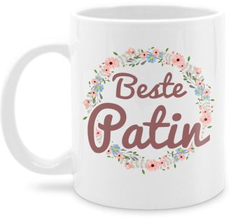 Shirtracer Tassen 325ml - Patentante - Beste Patin Tasse - 325 ml - Weiß - geschenke für die taufpatin godi lieblings teetasse zu weihnachten mit godi/patentante