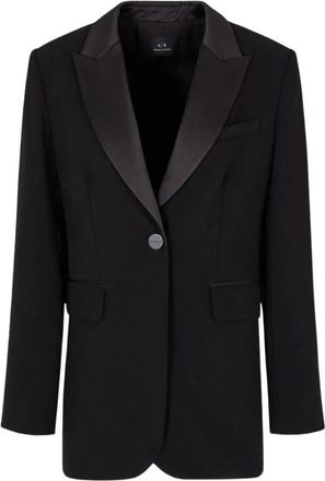 A|X Armani Exchange Femme, Vestes, Noir, Taille: 42 FR Giaccia in Raso ASV