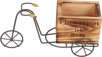 DOITOOL Vintage Fahrrad Modell Pflanzgef&auml;&szlig; Simulation Bike Ornament Dekoration f&uuml;r Garten und Wohnraum Handgefertigter Retro Blumentopfst&auml;nder Dekoratives Eis