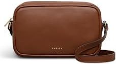 Radley London London Hadley Lane Petit sac &agrave; bandouli&egrave;re zipp&eacute; en cuir pour femme, cognac, S