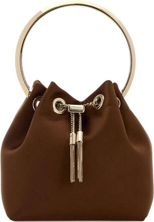 Jimmy Choo London sac seau Bon Bon en satin - Marron