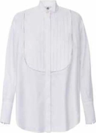 Elisabetta Franchi Femme, Blouses et Chemises, Blanc, Taille: 42 FR Chemise Plastron