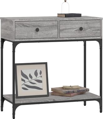 Generic Wohnzimmertisch Tisch mit verstellbaren Beinen, Konsolentisch, Beistelltisch mit viel Stauraum, Ablagetisch, Flurtisch, Holzwerkstoff(Braune Eiche 100