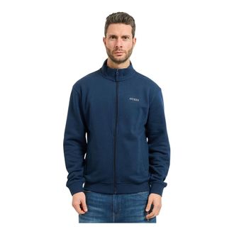 Guess Homme, Sweatshirts et sweats &agrave; capuche, Bleu, Taille: XL SweaT-shirt zipp&eacute; int&eacute;gral