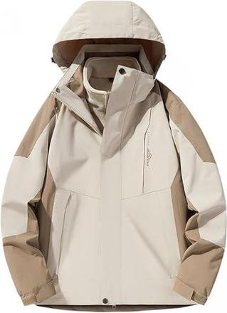 Generic Veste de ski 3 en 1 pour homme avec doublure polaire amovible imperm&eacute;able, kaki, X-Large