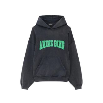 Anine Bing HARVEY SWEATSHIRT - WASHED BLACK
