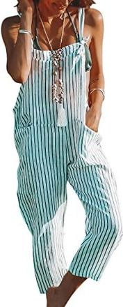 Onsoyours Combinaison Femme Décontracté été Imprimé Rétro Salopette Grande Taille Jambe Large Imprimé Fantaisie Combinaison de Travail Femme Salopette Femme Chi