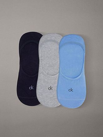 Calvin Klein Lot de 3 paires de chaussettes invisibles en coton doux