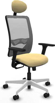 Piqueras y Crespo B&uuml;rostuhl Zulema mit 3D-Armlehnen, h&ouml;henverstellbarer Lendenwirbelst&uuml;tze und festem Kopfteil, ausgestattet mit Sincro 3 Positionen und Schneideschaum,