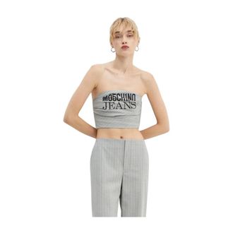 Moschino Top sans manches - Femme - Tops - Gris - Taille: 36 FR
