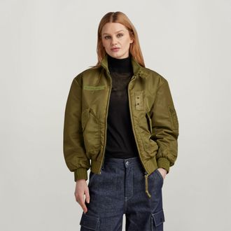 G-Star Nylon Bomber Jacke - Grün - Damen