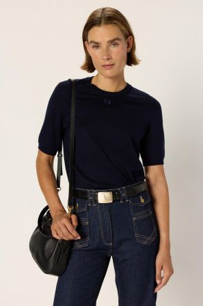 Gerard Darel Pull manches courtes en laine - LYSEA - Marine