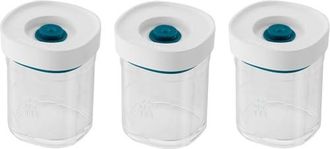Zwilling FRESH & SAVE CUBE La Mer Gew&uuml;rzdosen 3-tlg., Gr&ouml;&szlig;e XS, Modulare & Stapelbare Vorratsdose, Luftdichte & Vakuumierbare Aufbewahrung, Sp&uuml;lmaschinengeeign