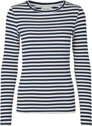 Lollys Laundry Femme, Pulls, Bleu, Taille: 38 FR Tricot &agrave; col rond