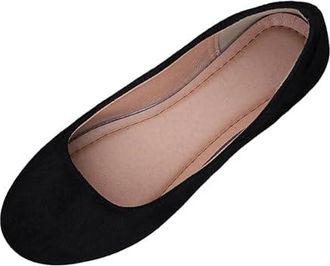 Generic Chaussures de ballet d&eacute;contract&eacute;es et confortables &agrave; bout rond pour femme - L&eacute;g&egrave;res, respirantes et confortables - Chaussures plates classiques &agrave; enfi