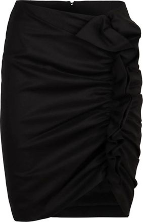 Nina Ricci Femme, Jupes, Noir, Taille: 36 FR Ruched Front Midi Skirt