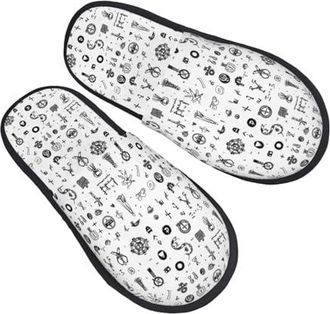 Generic Accueil Pantoufles Alphabet Du Langage Des Signes. R&eacute;utilisables Pantoufles De Maison Lavables Chaussons Invit&eacute;s Pour Camping Chambre Voyage L