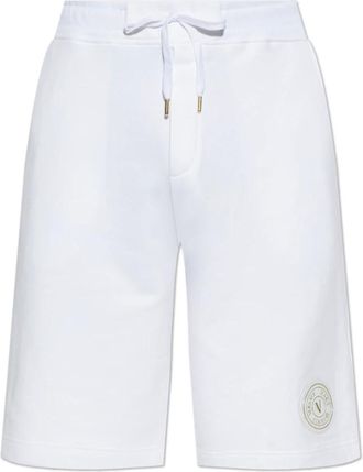Versace Jeans Couture Homme, Shorts, Blanc, Taille: M Sweatshorts avec &eacute;cusson logo