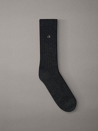 Calvin Klein Chaussettes pour bottes en laine mélangée avec monogramme