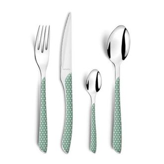 Amefa Eclat Geo Green & White - 24-teiliges Besteckset