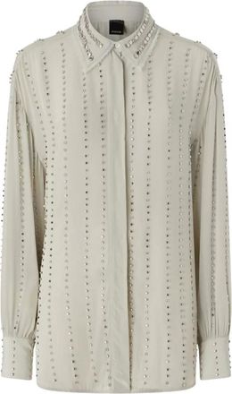 Pinko Pinko, Femme, Blouses et Chemises, Gris, Taille: 34 FR Chemise Orn&eacute;e