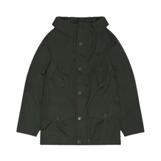 Fred Perry Patch Pocket Puffer Jacket - - Coats - Herren - Gr&uuml;n - M