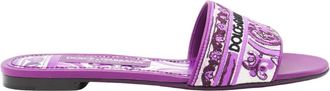 Dolce & Gabbana Floral Embroidered Purple Flat Shoes - Gr. 36,5 (EU) - in Lila